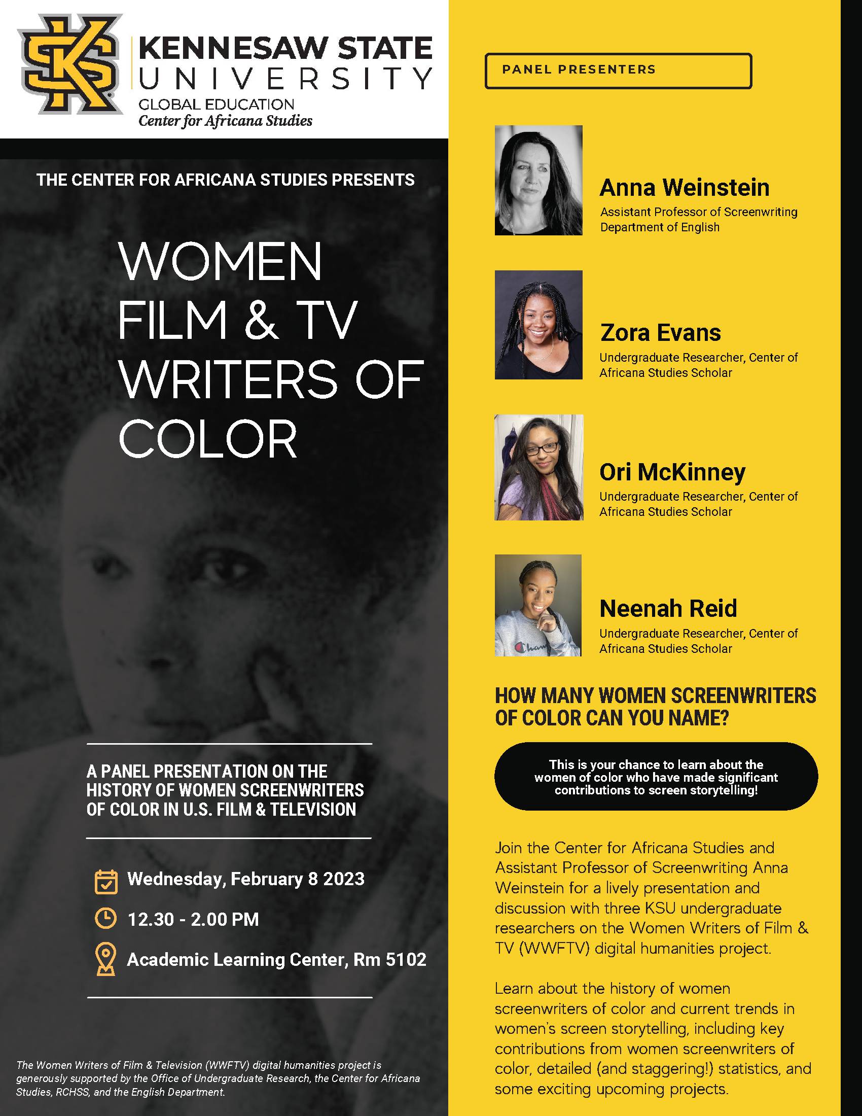 KSU | Faculty Web - Women Screenwriters Project